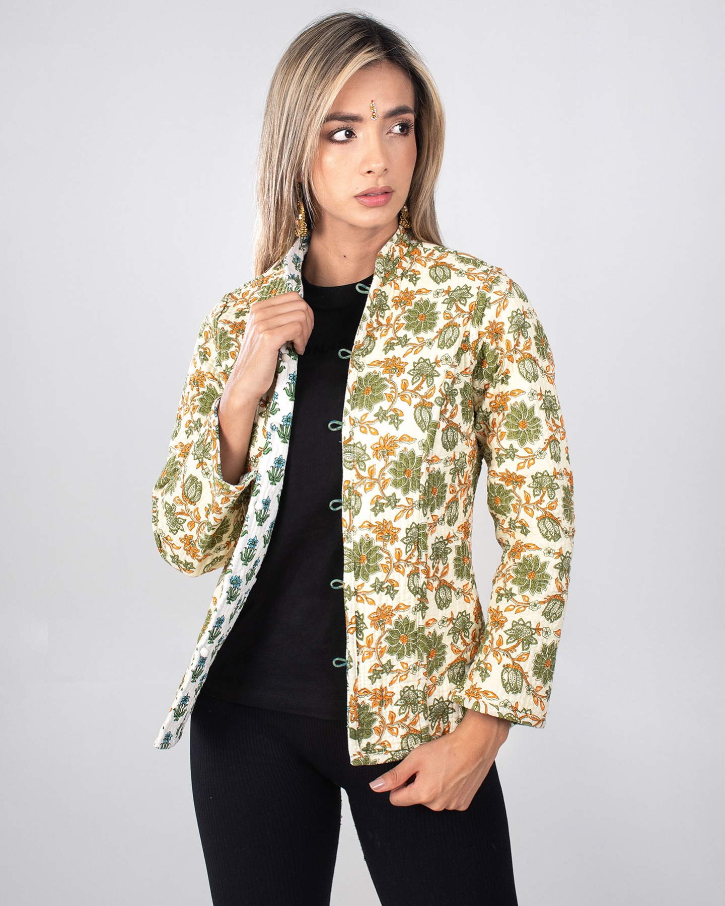 Chaqueta reversible patchwork India – Kirfa
