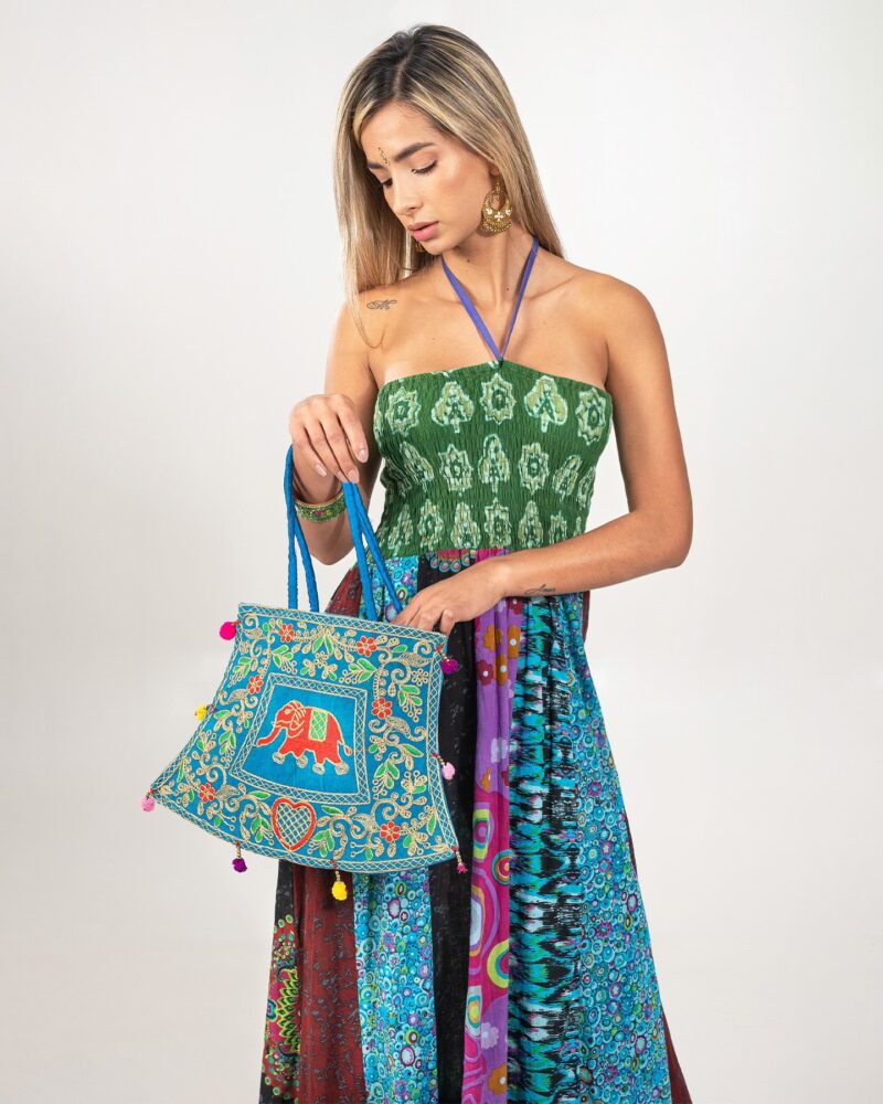 Bolso mediano Rangoli elefante – Kirfa