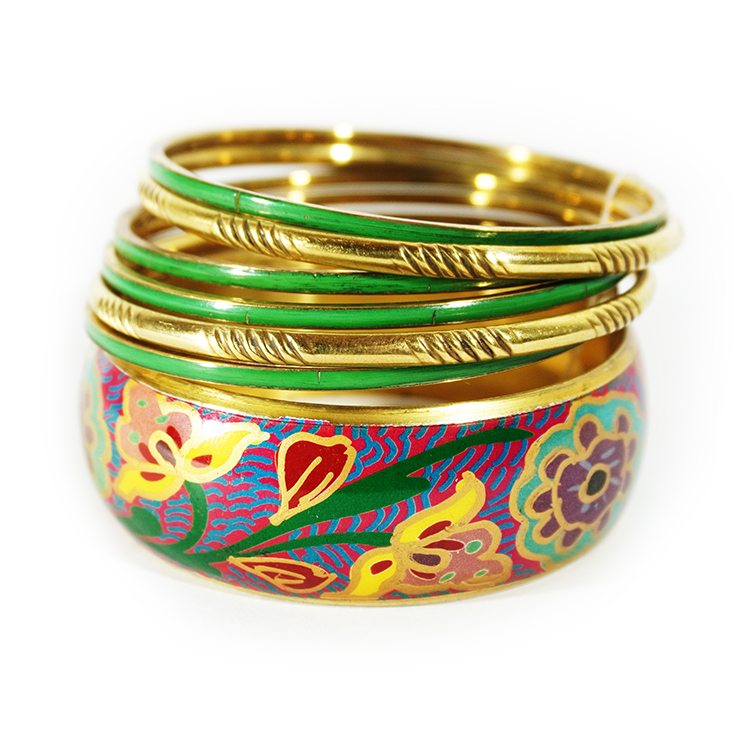 Semanario en bronce, grabado floral – Kirfa