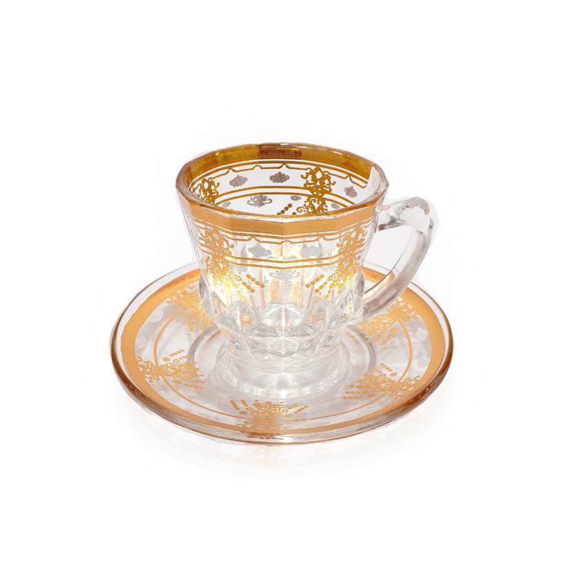 Posillo con plato en vidrio – Kirfa