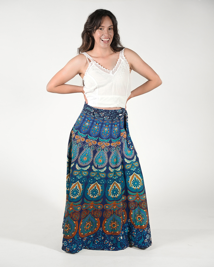 Falda larga mandala envolvente India – Kirfa
